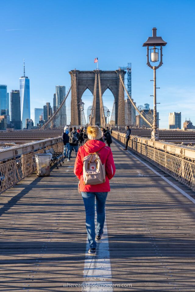 Walking The Brooklyn Bridge At Sunset + Night