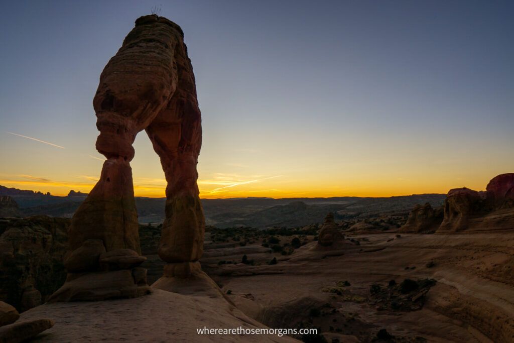 Hiking Delicate Arch Trail To A Stunning Sunset